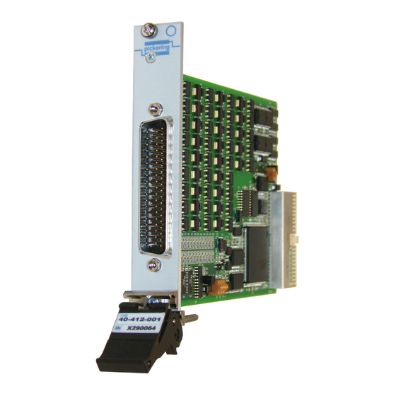 PICKERING PXI 40-412 USER MANUAL Pdf Download | ManualsLib