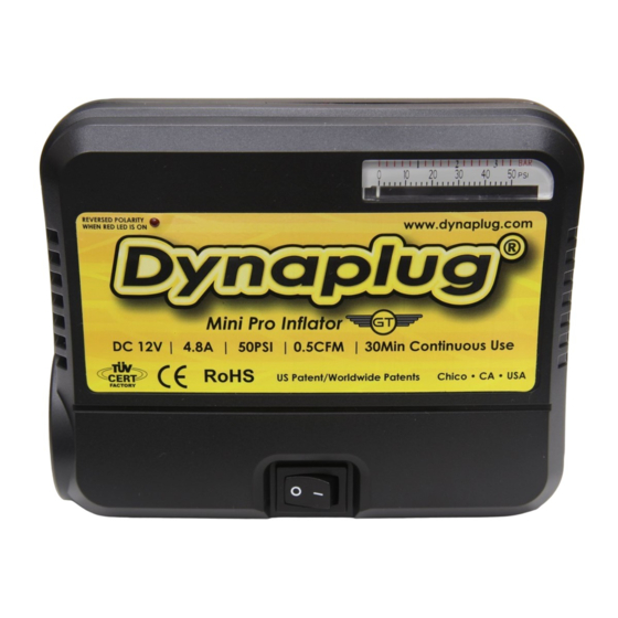 DYNAPLUG MINI PRO INFLATOR QUICK START MANUAL Pdf Download | ManualsLib