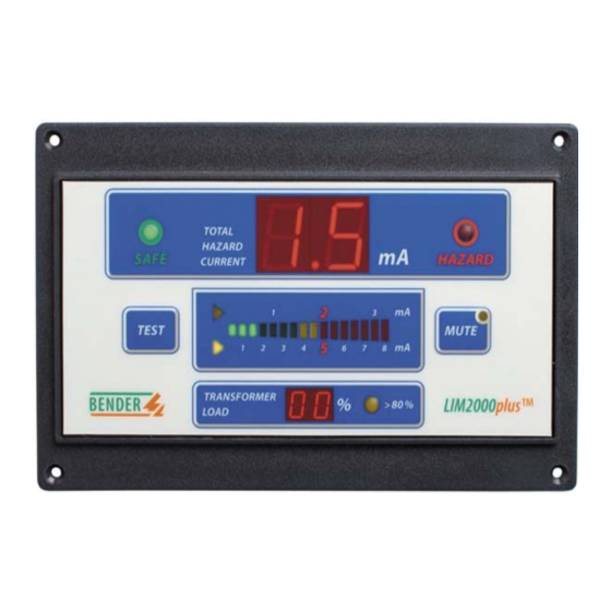 BENDER LIM2000PLUS LIM2000-1 OPERATING MANUAL Pdf Download | ManualsLib