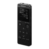 SONY ICD-UX560 OPERATING INSTRUCTIONS MANUAL Pdf Download | ManualsLib