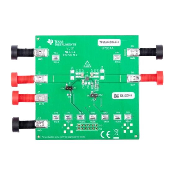 TEXAS INSTRUMENTS TPS7A54EVM-031 USER MANUAL Pdf Download | ManualsLib