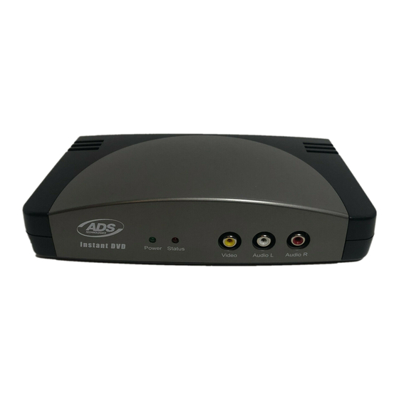 ADS TECHNOLOGIES USB INSTANT DVD USER MANUAL Pdf Download | ManualsLib