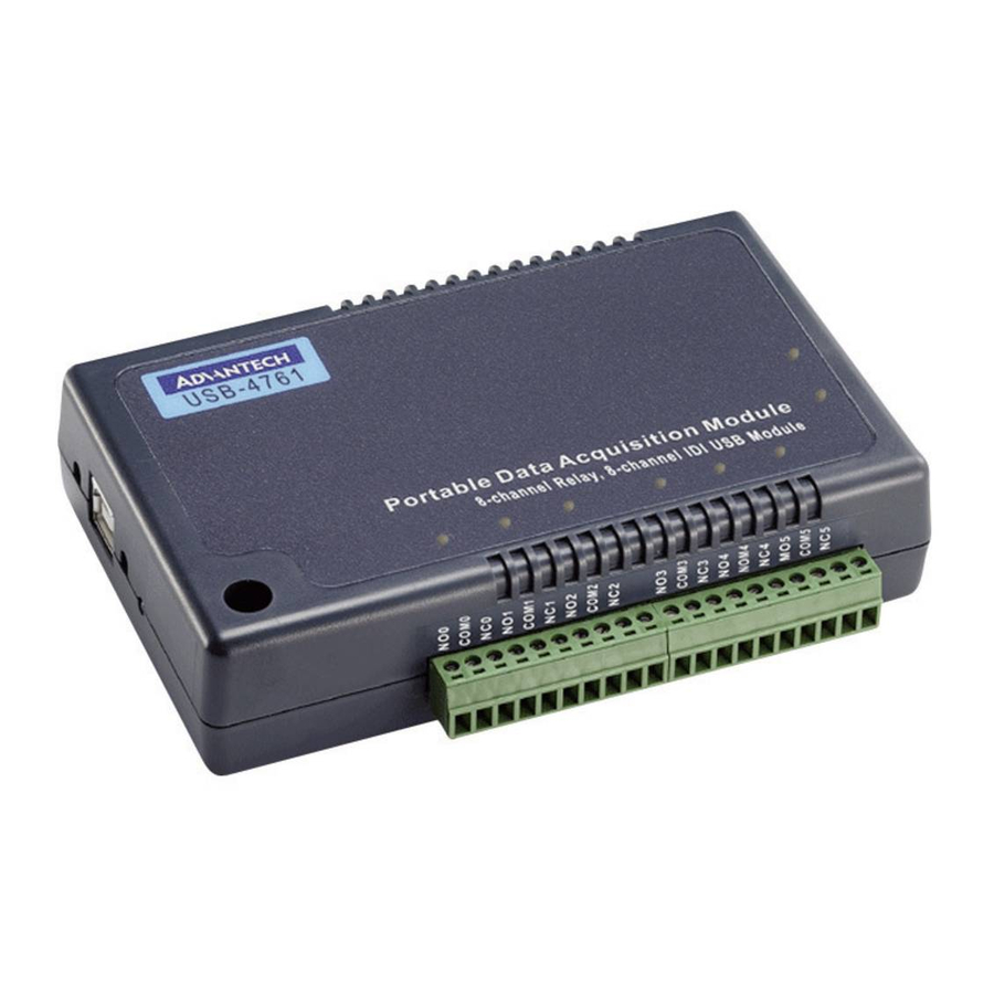 ADVANTECH NETWORK DEVICE USB-4761 USER MANUAL Pdf Download | ManualsLib
