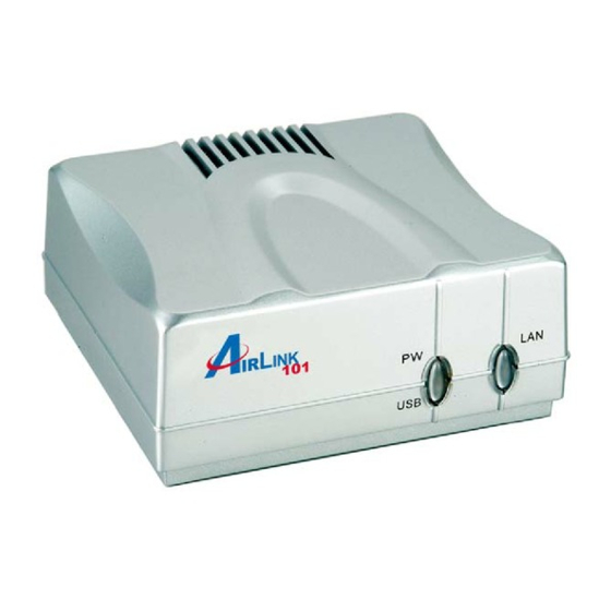 AIRLINK101 1-PORT USB 2.0 PRINT SERVER APSUSB201 QUICK INSTALLATION ...