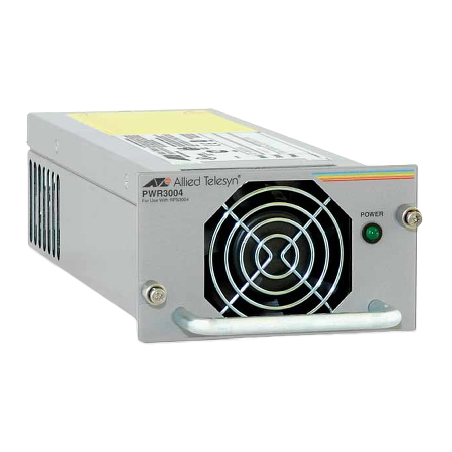 ALLIED TELESIS AT-PWR3004 DATASHEET Pdf Download | ManualsLib