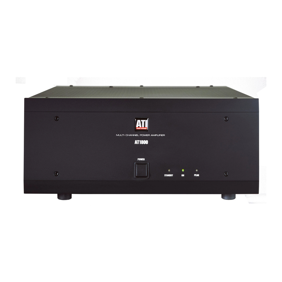 ATI AUDIO AT1800 SERIES OWNER'S MANUAL Pdf Download | ManualsLib