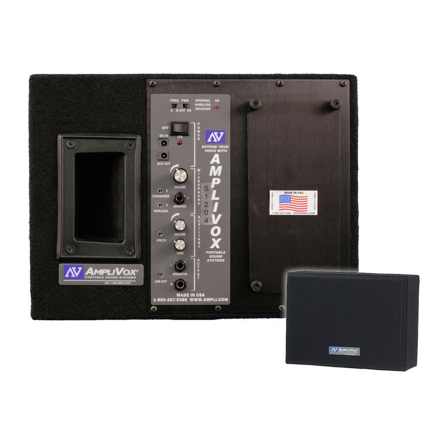 AMPLIVOX WIRELESS POWERED SPEAKER S1204-70 USER MANUAL Pdf Download ...