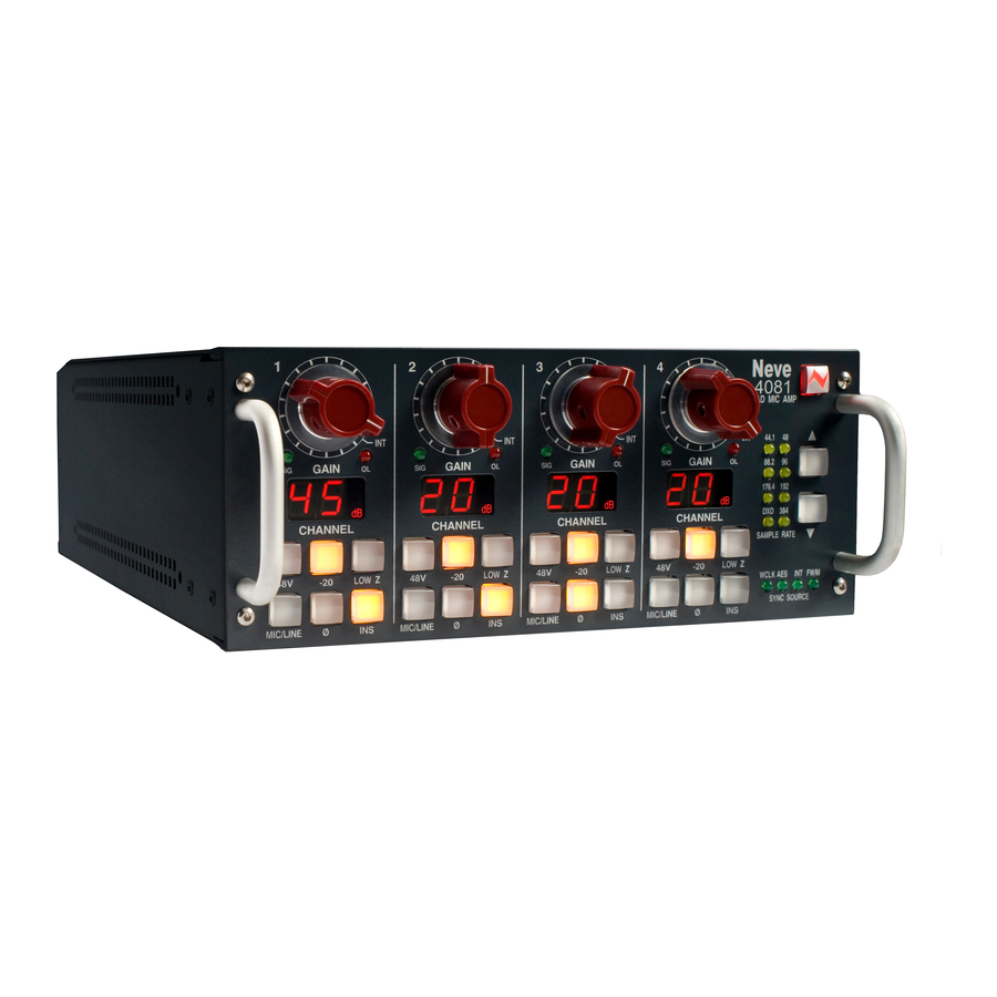 NEVE 4081 USER MANUAL Pdf Download | ManualsLib