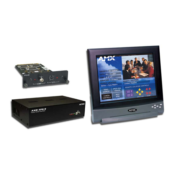 AMX TOUCH PANELS AND ACCESSORIES VTM-D15/A INSTRUCTION MANUAL Pdf ...