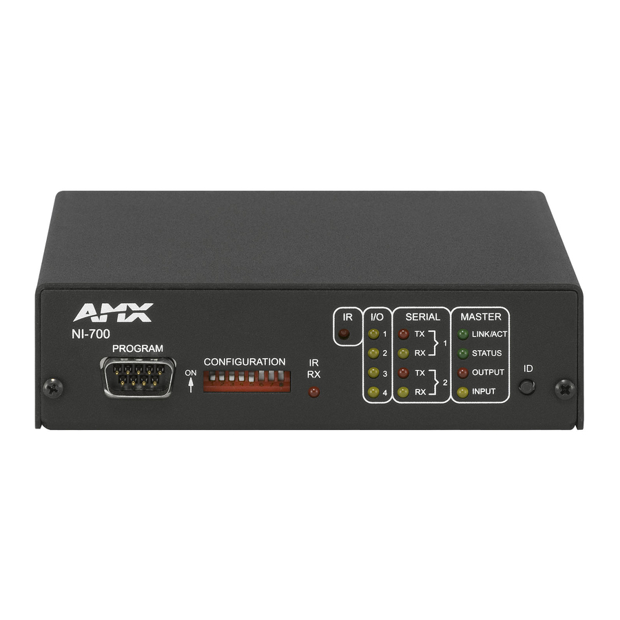 AMX NETLINX INTEGRATED CONTROLLER NI-700 INSTALLATION MANUAL Pdf ...