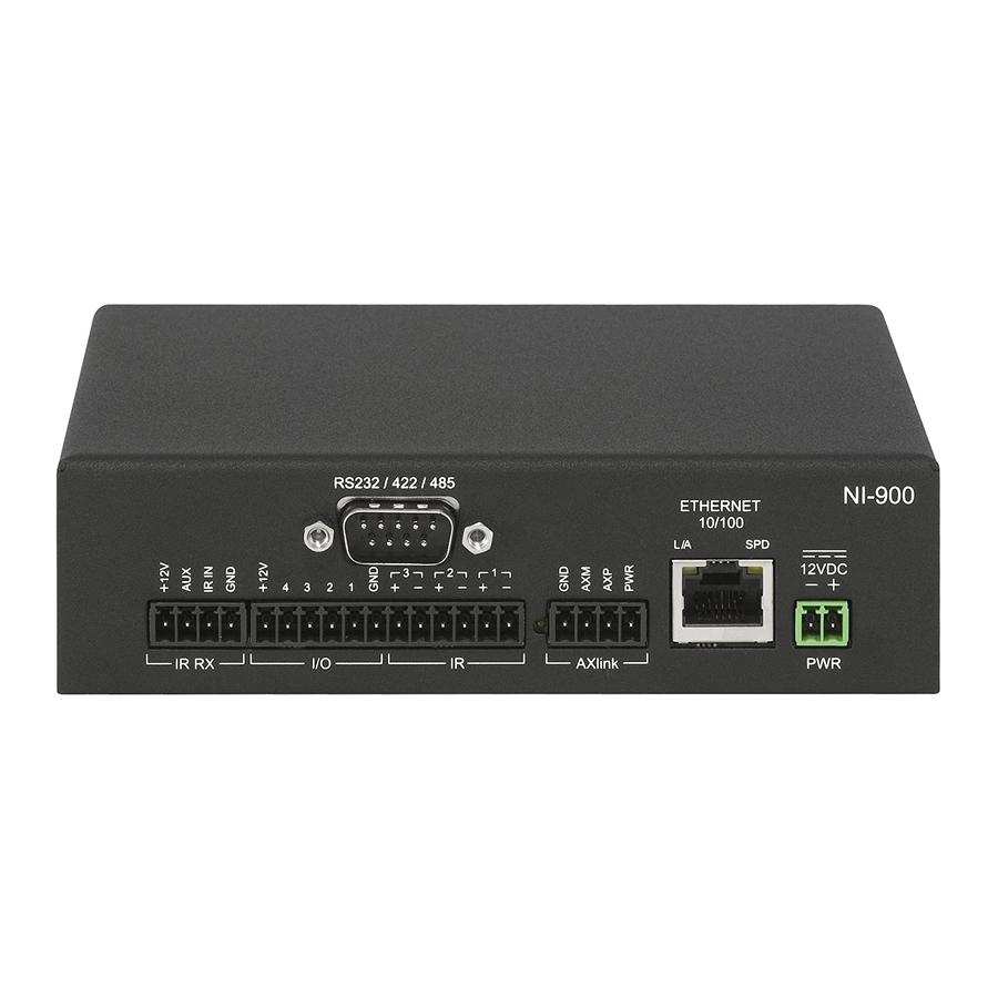 AMX NETLINX INTEGRATED CONTROLLERS NI-700/900 HARDWARE REFERENCE MANUAL ...