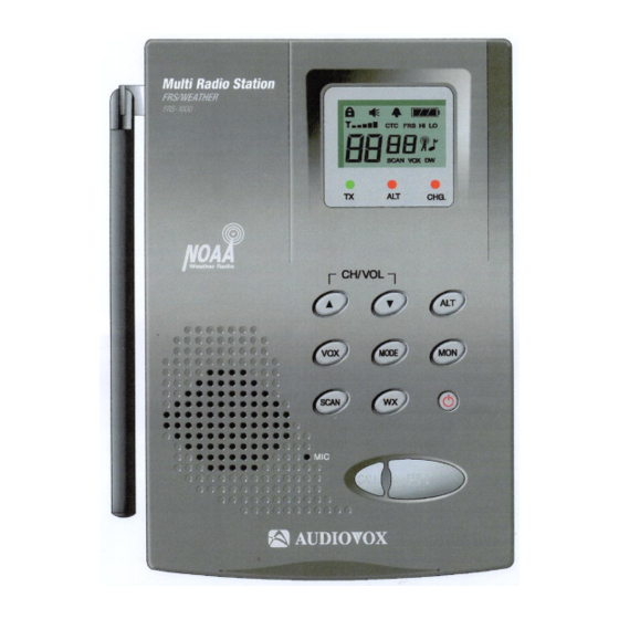 AUDIOVOX FRS-1000 OWNER'S MANUAL Pdf Download | ManualsLib
