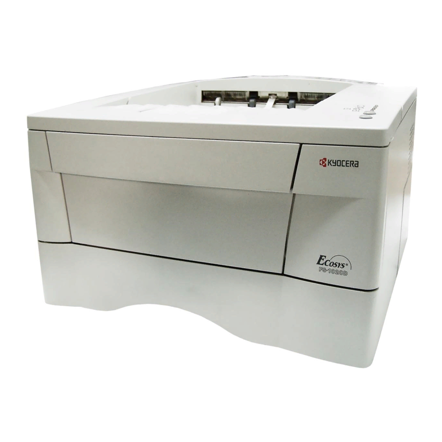KYOCERA FS FS 1020D OPERATION MANUAL Pdf Download ManualsLib