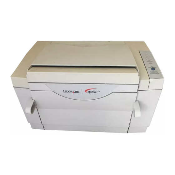 LEXMARK OPTRA E 4026-0XX SERVICE MANUAL Pdf Download | ManualsLib