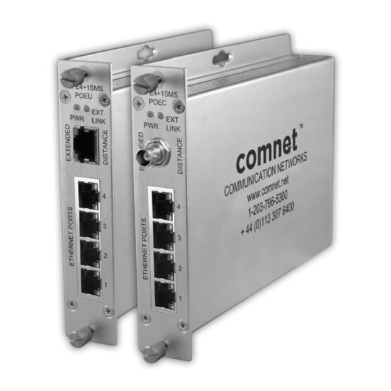 COMNET CLFE4+1SMS[POE](C,U) SERIES INSTALLATION AND OPERATION MANUAL ...