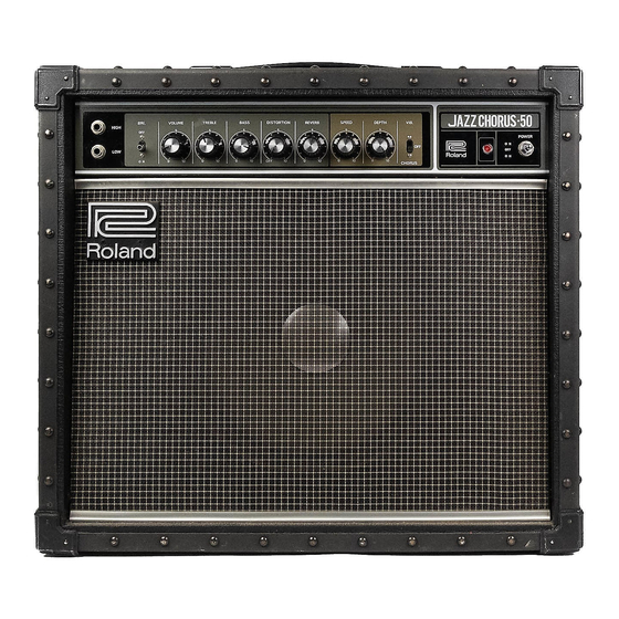 ROLAND JC-50 SERVICE NOTES Pdf Download | ManualsLib