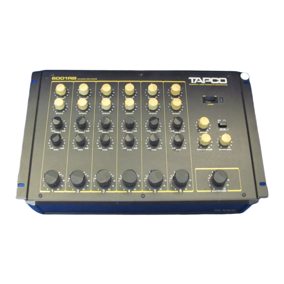 TAPCO 6001RB OWNER'S MANUAL Pdf Download | ManualsLib