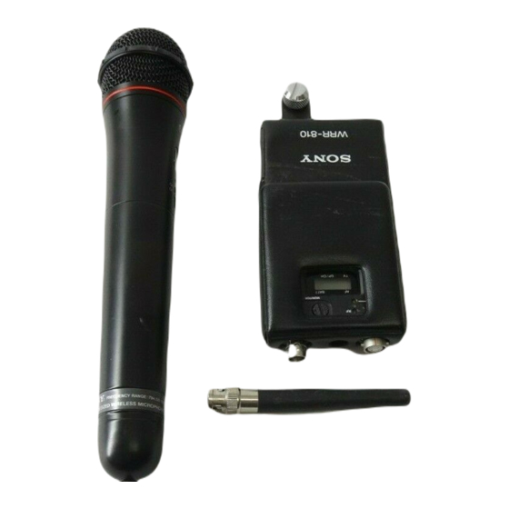 SONY WRR-810A OPERATING INSTRUCTIONS MANUAL Pdf Download | ManualsLib