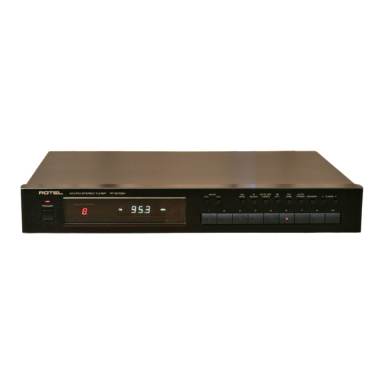 ROTEL RT-970BX OWNER'S MANUAL Pdf Download | ManualsLib