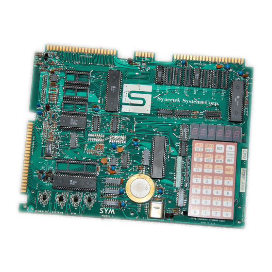 SYNERTEK SYM-1 REFERENCE MANUAL Pdf Download | ManualsLib