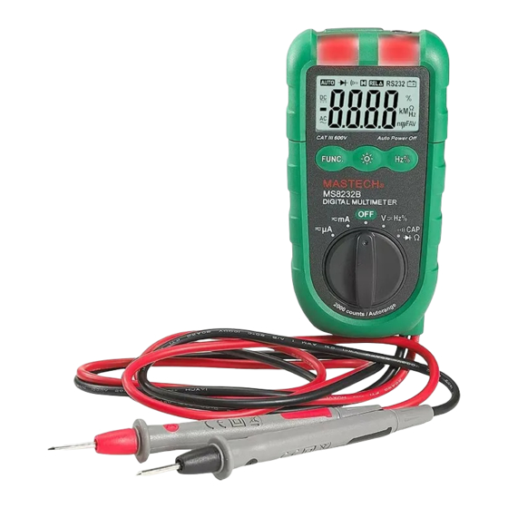 MASTECH MS8232B USER MANUAL Pdf Download | ManualsLib