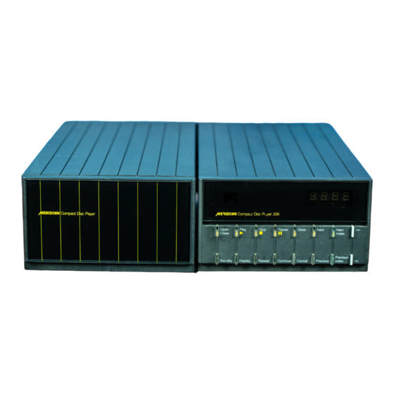 MERIDIAN 206 USER MANUAL Pdf Download | ManualsLib