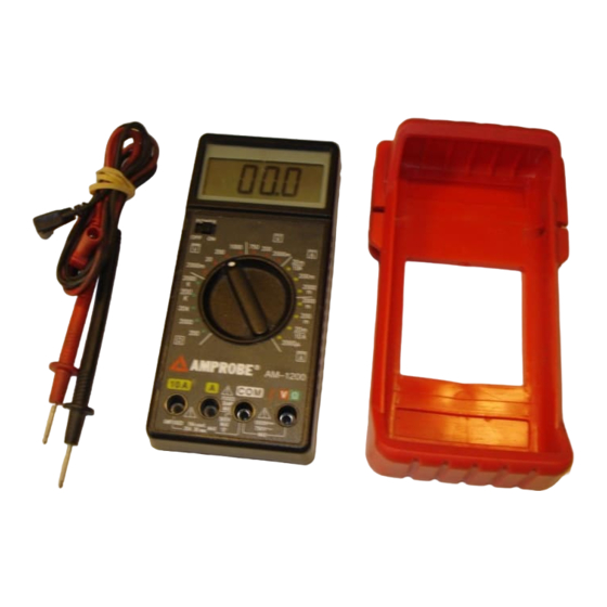 AMPROBE AM-1200 OPERATING INSTRUCTIONS MANUAL Pdf Download | ManualsLib