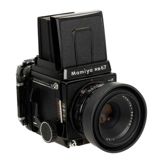 MAMIYA RB 67 PRO S SERVICE INSTRUCTIONS MANUAL Pdf Download | ManualsLib