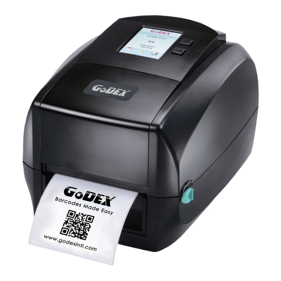 GODEX RT860I USER MANUAL Pdf Download | ManualsLib