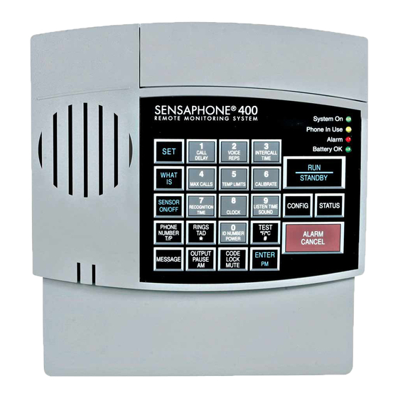 SENSAPHONE 400 USER MANUAL Pdf Download | ManualsLib