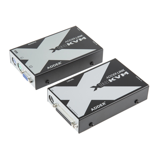 ADDER X-KVM/P INSTALLATION & USE MANUAL Pdf Download | ManualsLib