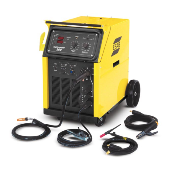 ESAB MULTIMASTER 260 INSTRUCTION MANUAL Pdf Download | ManualsLib