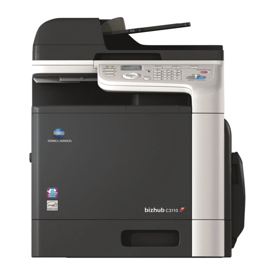KONICA MINOLTA BIZHUB C3110 QUICK START MANUAL Pdf Download | ManualsLib