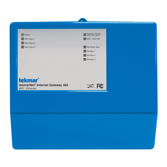TEKMAR TEKMARNET 485 INSTALLATION & OPERATION MANUAL Pdf Download ...