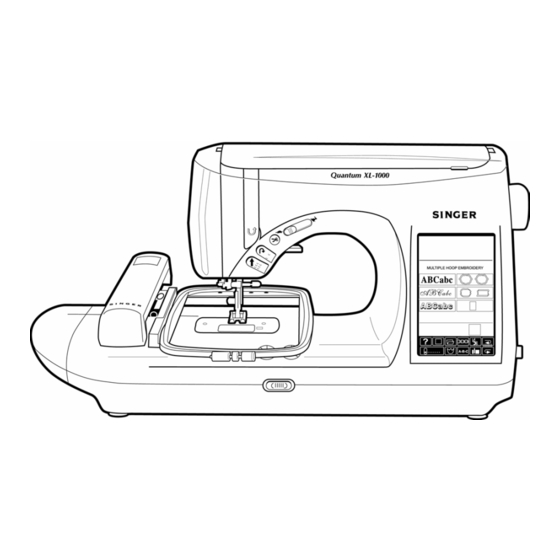 SINGER QUANTUM XL-1000 TRAINING MANUAL Pdf Download | ManualsLib