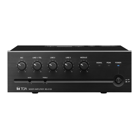 TOA BG-2035 OPERATING INSTRUCTIONS MANUAL Pdf Download | ManualsLib