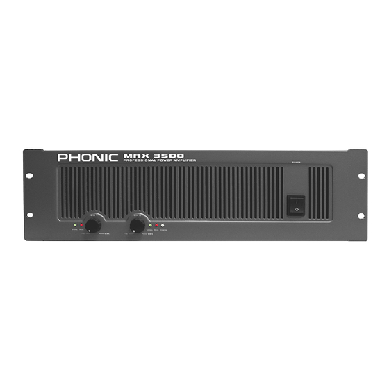 PHONIC MAX 3500 USER MANUAL Pdf Download | ManualsLib