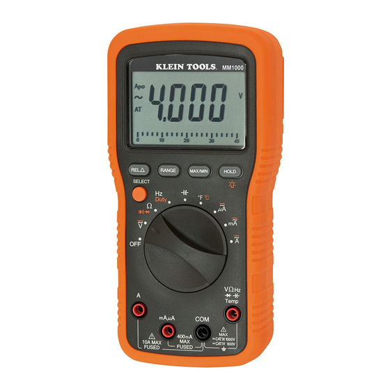 KLEIN TOOLS MM1000 INSTRUCTION MANUAL Pdf Download | ManualsLib