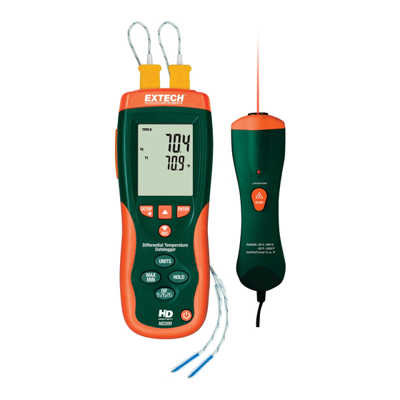 EXTECH INSTRUMENTS HD200 USER MANUAL Pdf Download | ManualsLib