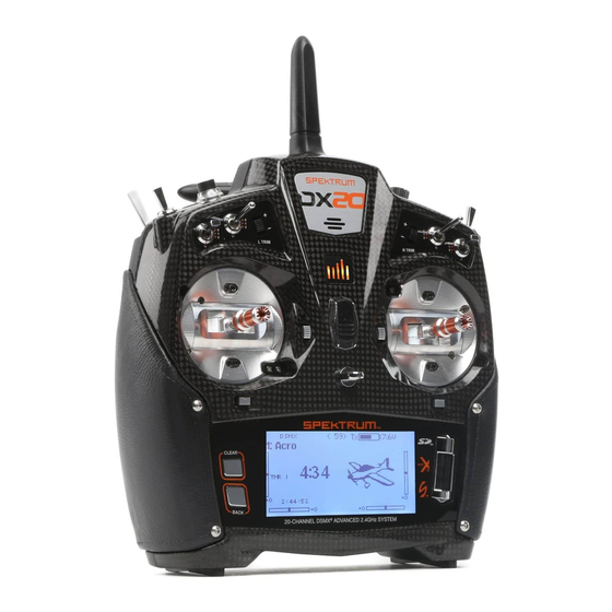 SPEKTRUM DX20 INSTRUCTION MANUAL Pdf Download | ManualsLib