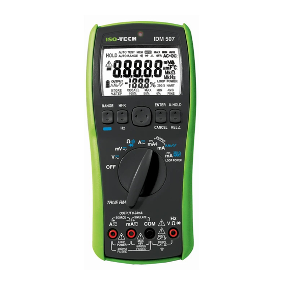 ISO-TECH IDM 507 INSTRUCTION MANUAL Pdf Download | ManualsLib
