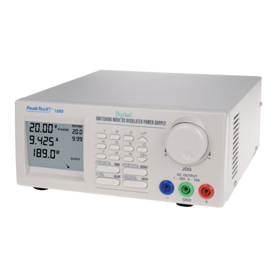 PEAKTECH 1885 OPERATION MANUAL Pdf Download | ManualsLib