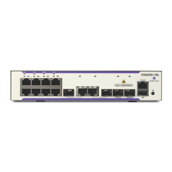 ALCATEL-LUCENT OMNISWITCH OS6450-10 HARDWARE USER'S MANUAL Pdf Download ...