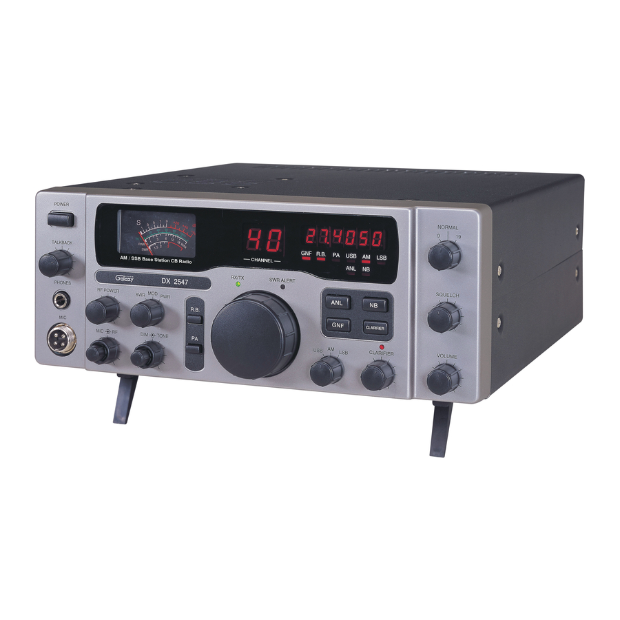 GALAXY DX 2547 USER MANUAL Pdf Download | ManualsLib