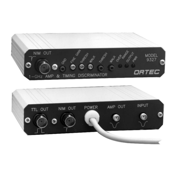 ORTEC 9327 OPERATING AND SERVICE MANUAL Pdf Download | ManualsLib