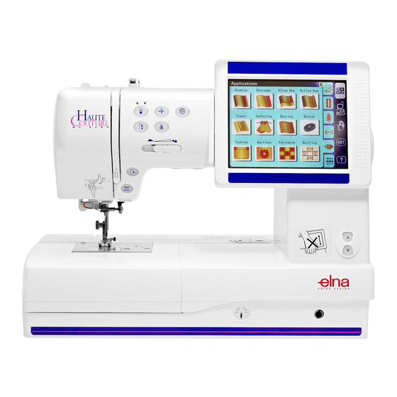 ELNA 9600 "HAUTE COUTURE" INSTRUCTION MANUAL Pdf Download | ManualsLib