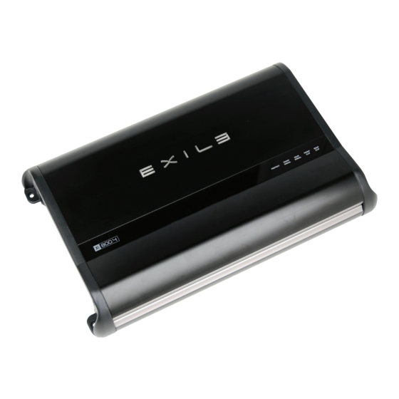 EXILE XI2500.1 MANUAL Pdf Download | ManualsLib