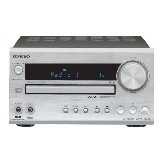 ONKYO CR-315 SERVICE MANUAL Pdf Download | ManualsLib