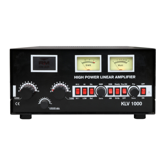 RM ITALY KLV 1000 USER MANUAL Pdf Download | ManualsLib