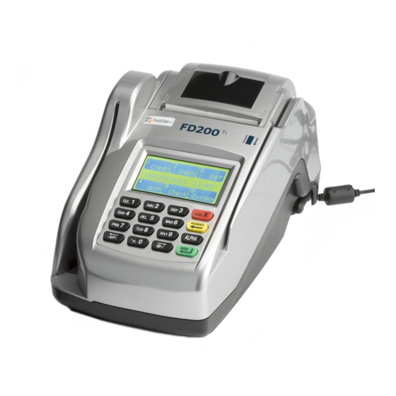 FIRST DATA FD200TI QUICK SETUP MANUAL Pdf Download | ManualsLib